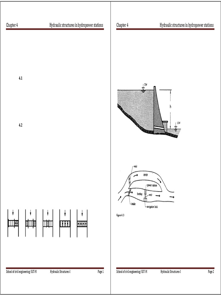 Chapter 4, Hydraulic Structures in Hydropower Stations-1 | PDF ...