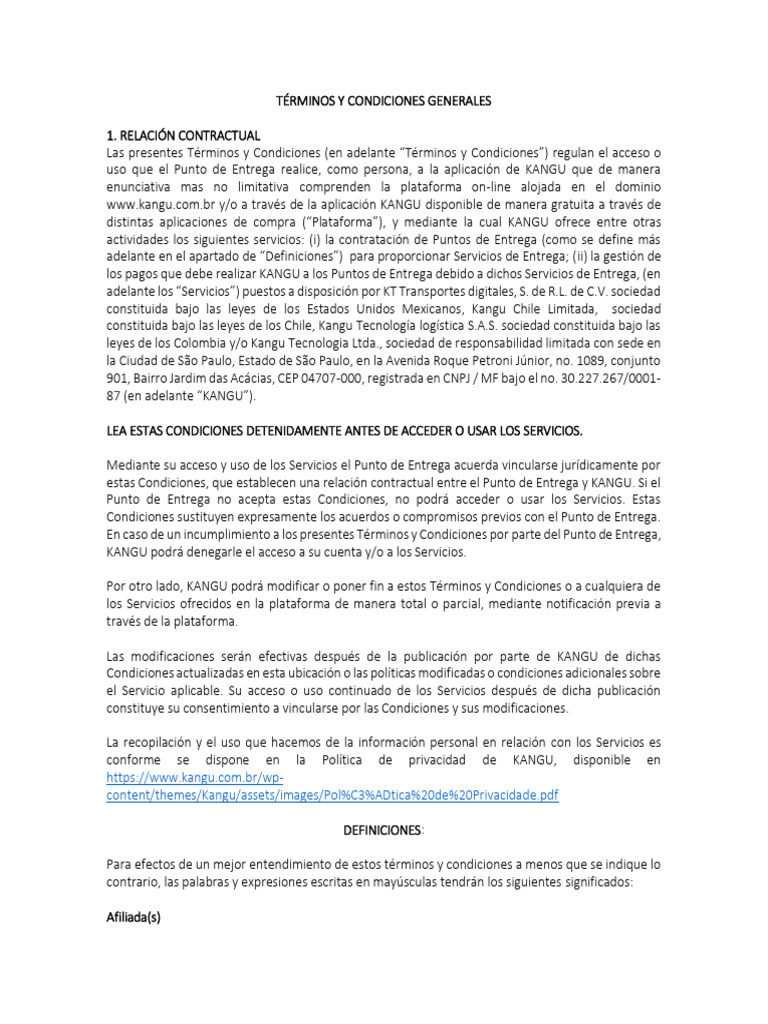 Términos y Condiciones de Cuál Quier Cosa | PDF | Propiedad intelectual | Propiedad