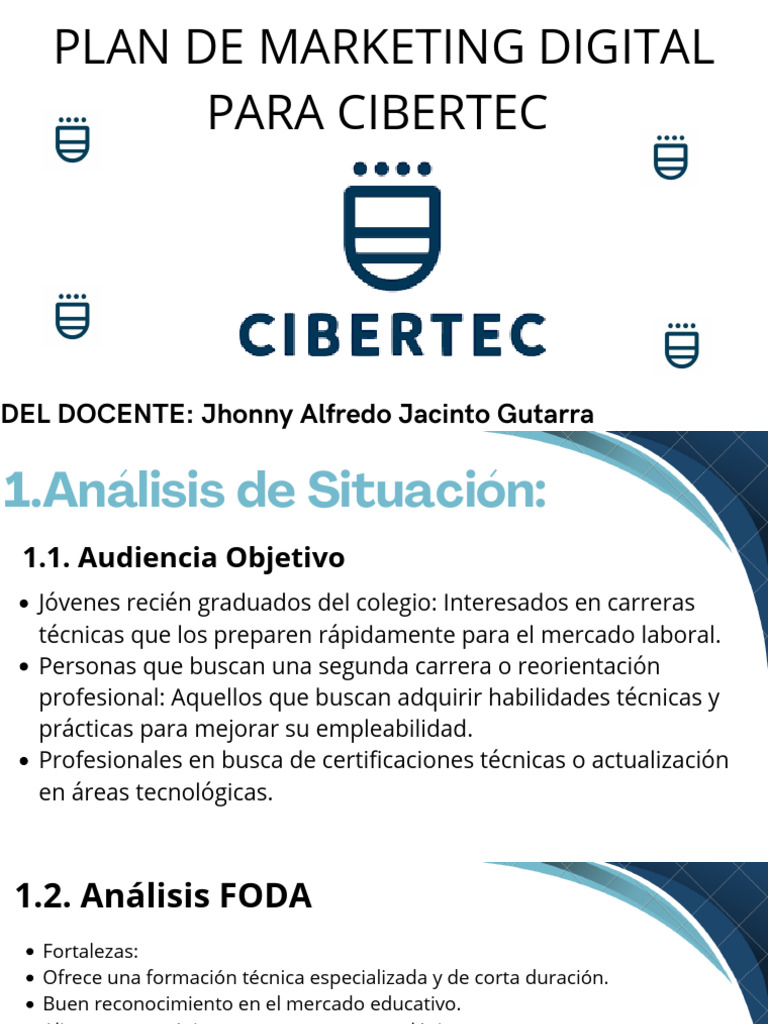 Estrategia de Marketing Digital Cibertec | PDF | Marketing de motores ...
