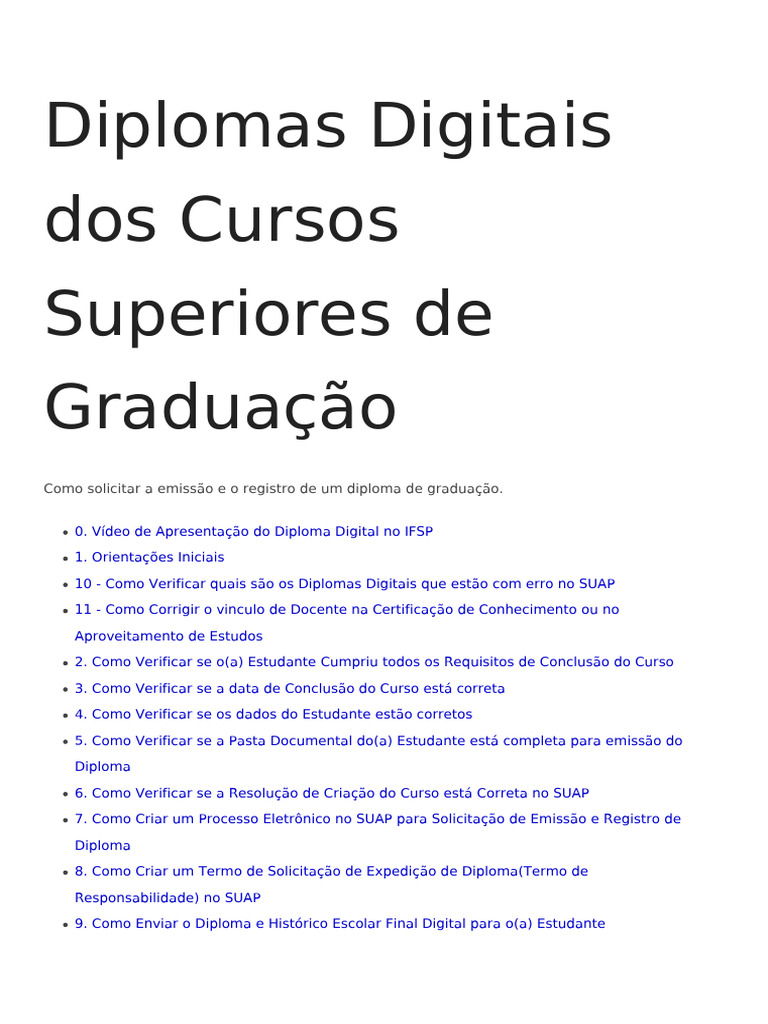 Diplomas Digitais Dos Cursos Superiores de Graduacao | PDF | Pós ...