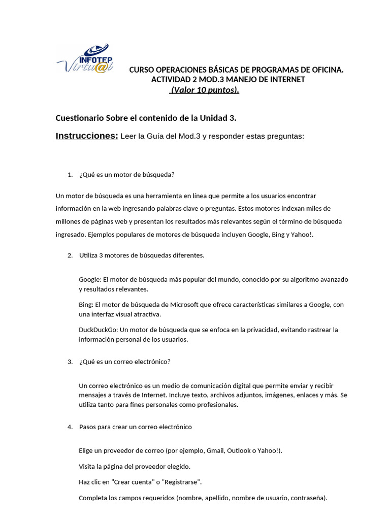 ACTIVIDAD 2 MOD.3 MANEJO DE INTERNET -Terminado | PDF