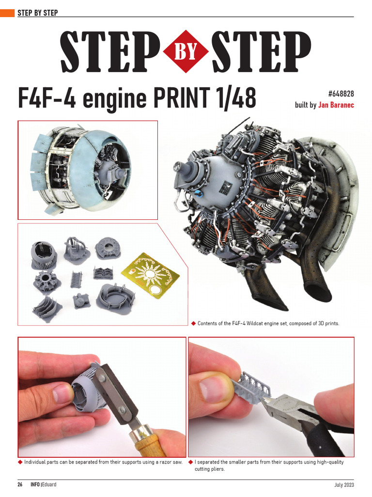 Step by Step Engine f4f 4 | PDF | Adhesive | Paint
