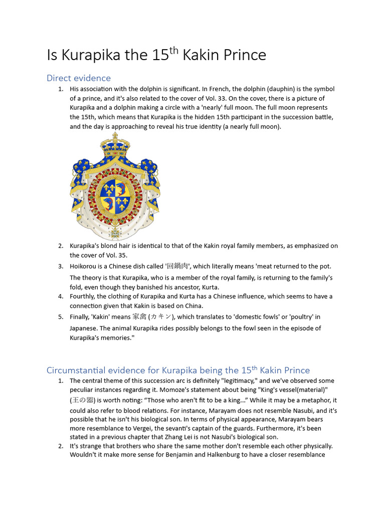 Is Kurapika The 15th Kakin Prince | PDF