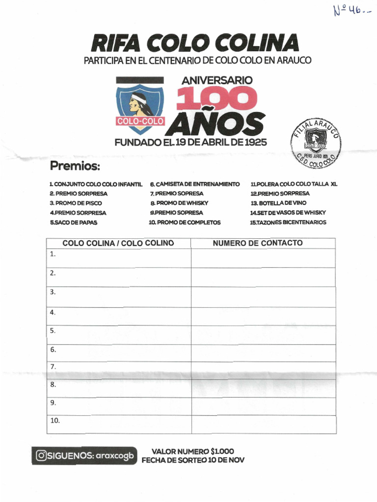 Rifa Colo Colo | PDF | Estilo de vida