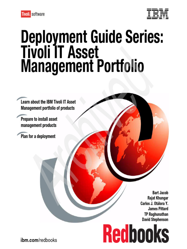 Deployment Guide Series - Tivoli IT Asset Management Portfolio sg247602 | PDF | Operating System ...