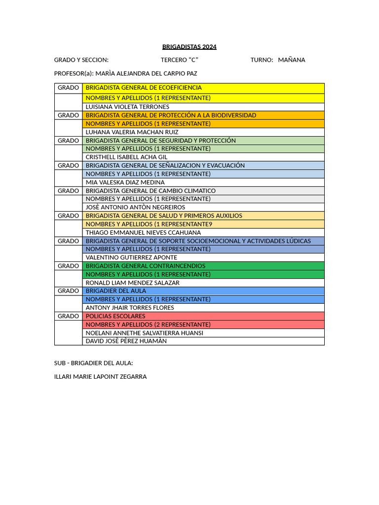Brigadistas 2024 3º C 2024 Corregida | PDF | Política