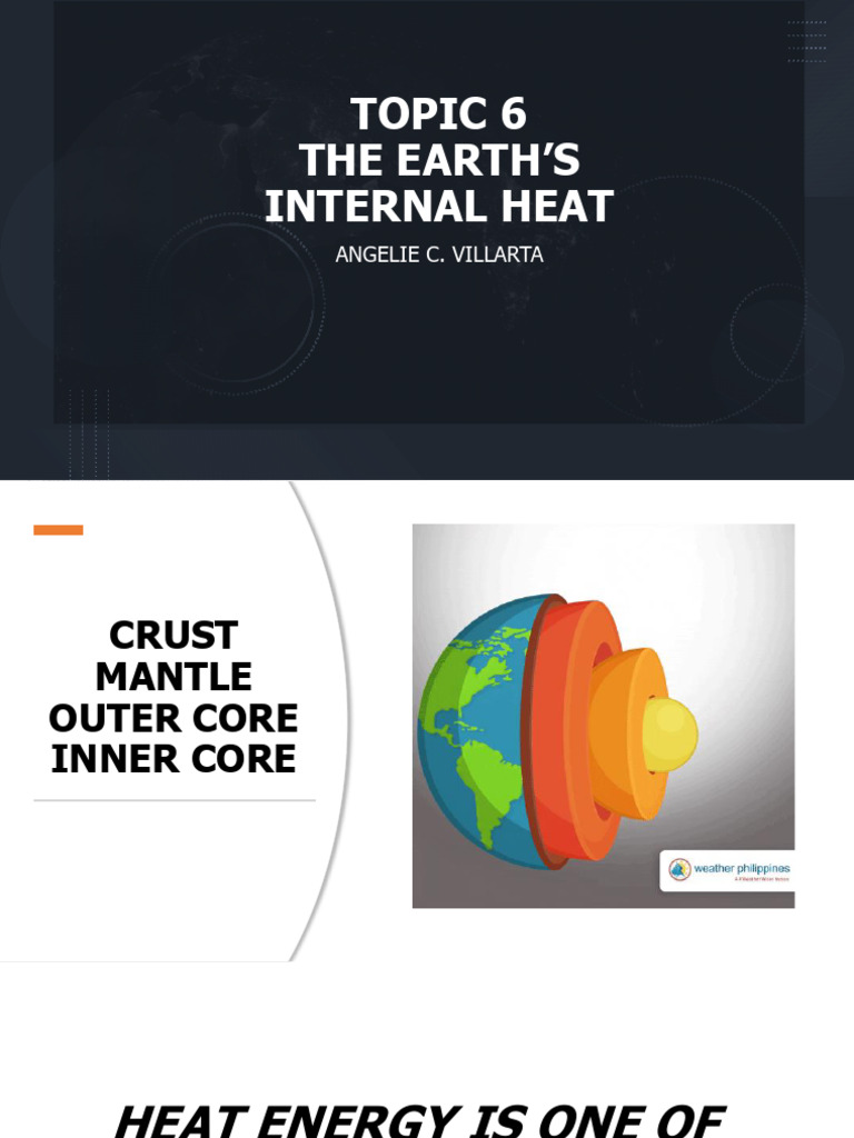 Topic 6 The Earths Internal Heat | PDF | Heat Transfer | Earth