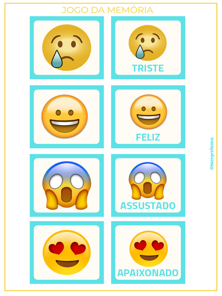 Jogo Da Memória Dos Emojis | PDF