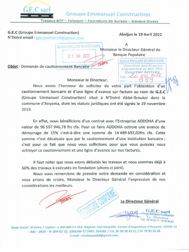 Demande Du Client | PDF