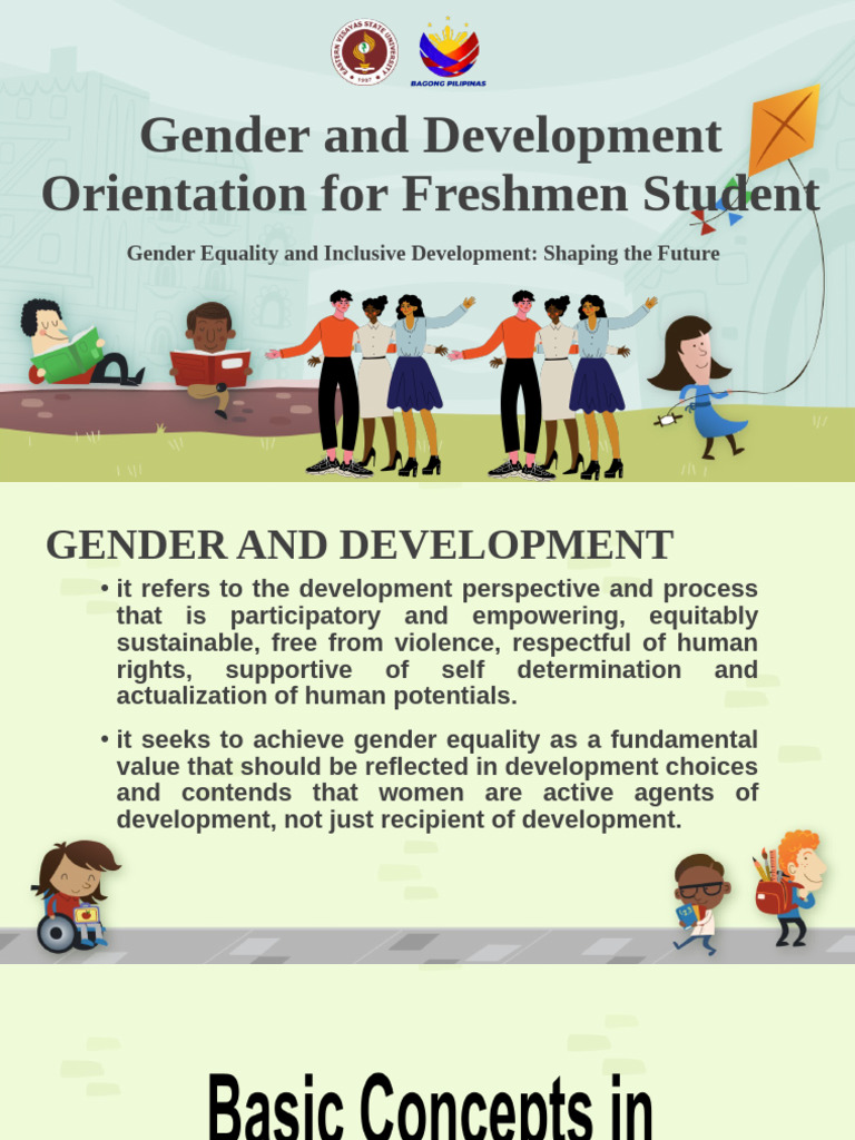 Gender and Development Orientation For Freshmen Student | PDF | Gender ...