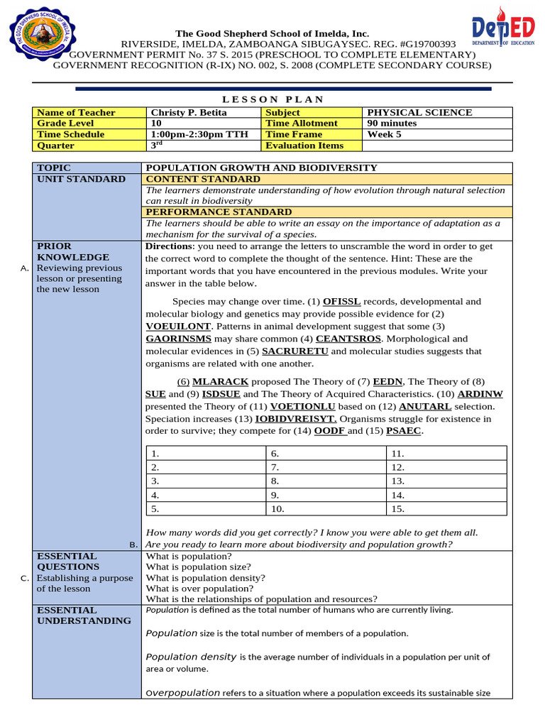 LP Q3. Science10 w5 Population | PDF | Metro Manila | Human Overpopulation