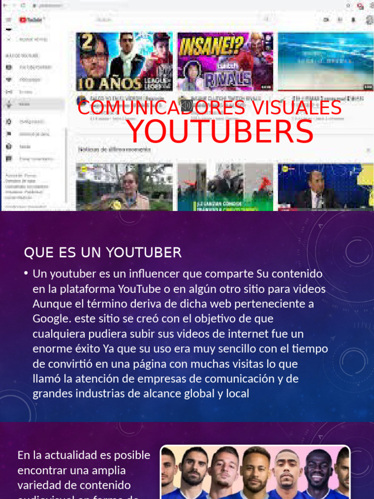 Presentación YOUTUBERS | PDF | Informática