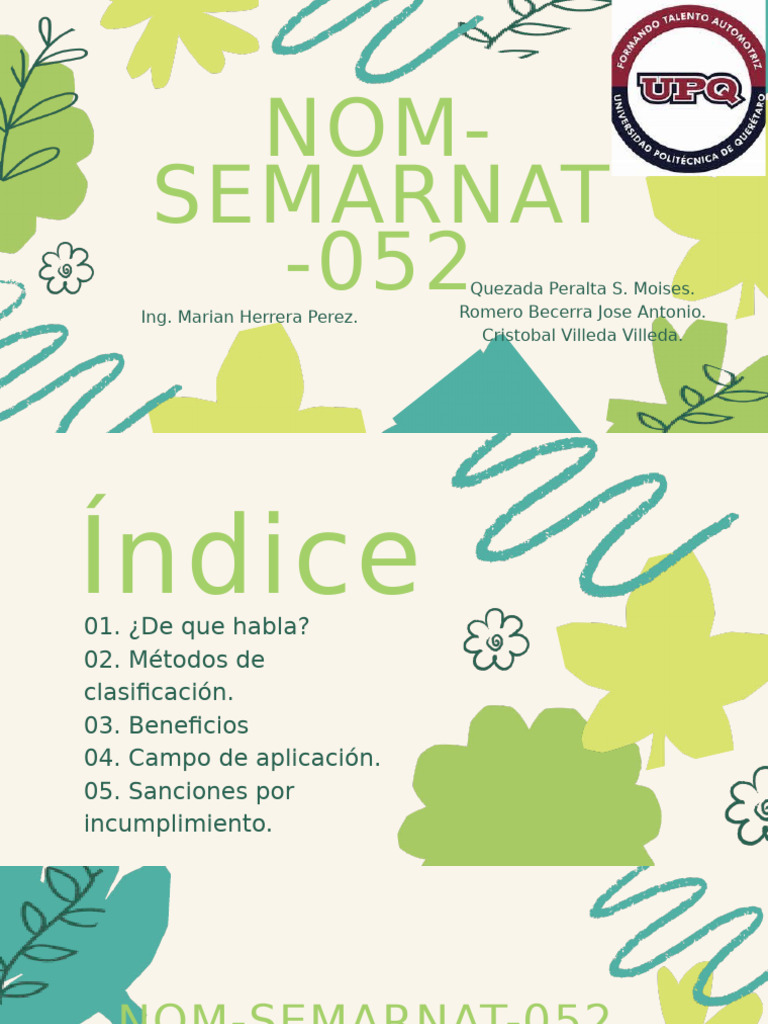 Presentacion NOM 052 | PDF