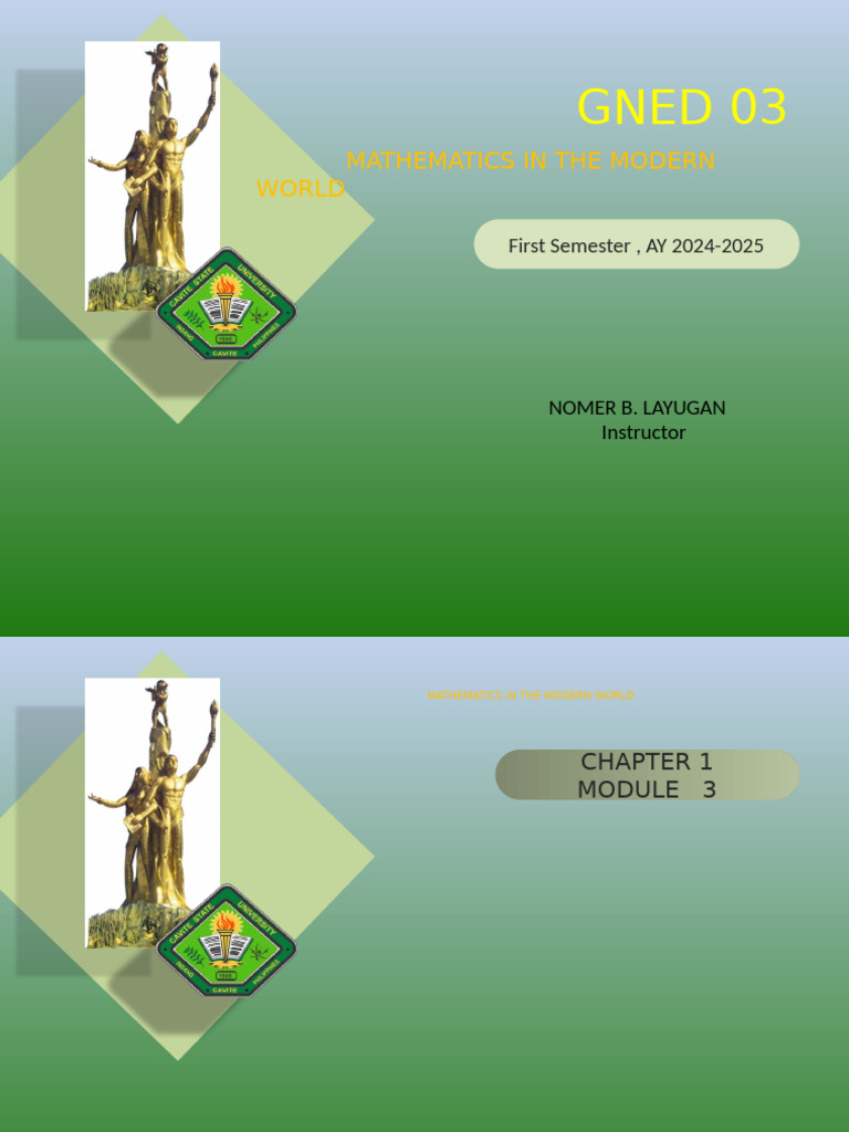 Chap 1 Part 3 GNED 03 PPT 2024 2025 | PDF | Mathematics | Force