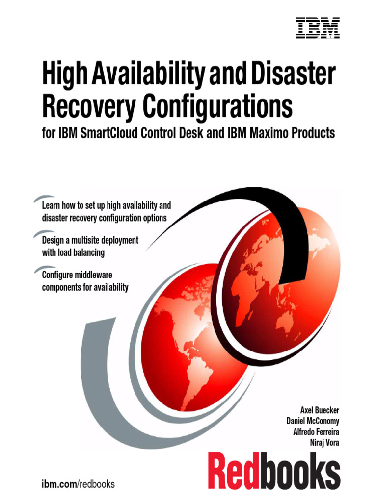 IBM SmartCloud Control Desk - High Availability and Disaster Recovery Configurations sg248109 ...