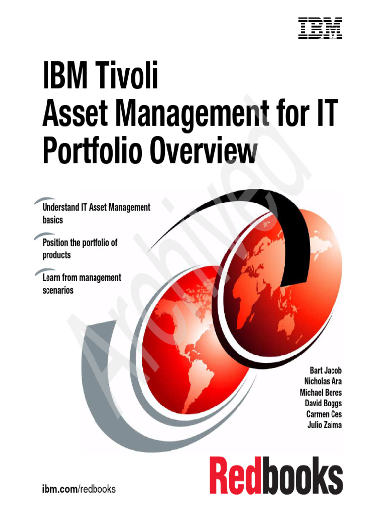 IBM Tivoli Asset Management For IT Portfolio Overview sg247376 | PDF | Ibm Db2 | Software