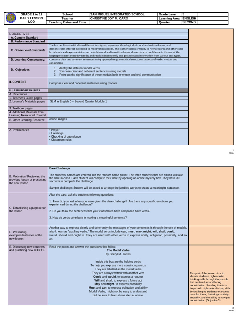 Dlp Demo Joy 2nd | PDF | Cognitive Science | Learning