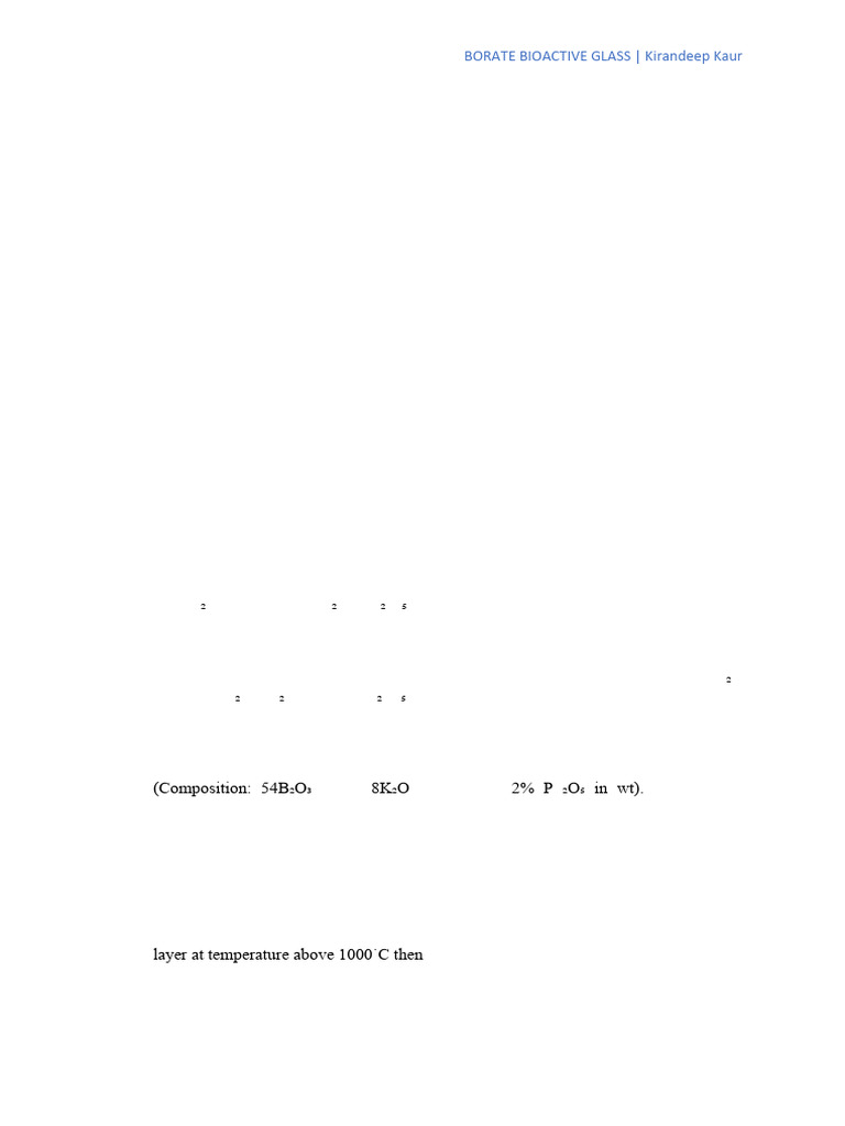Borate Bioactive Glass in Medicine | PDF | Biomaterial | Glasses