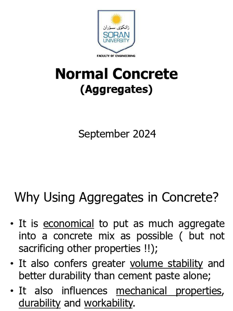 Importance of Aggregates in Concrete | PDF | Concrete | Construction ...