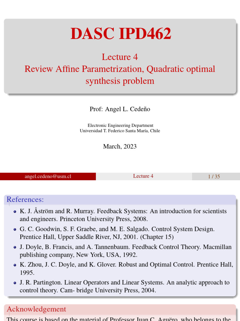 Lecture4 ipd462 | PDF | Control Theory | Complex Analysis