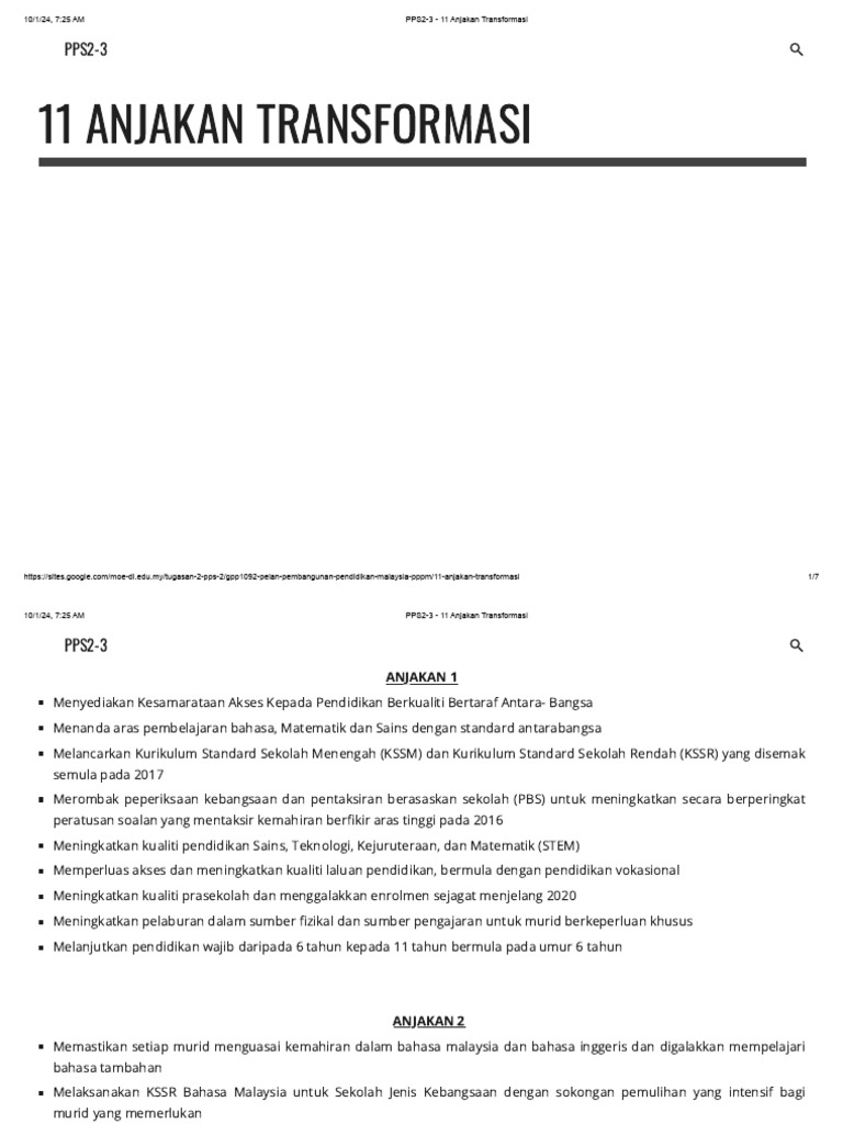 PPS2-3 - 11 Anjakan Transformasi | PDF