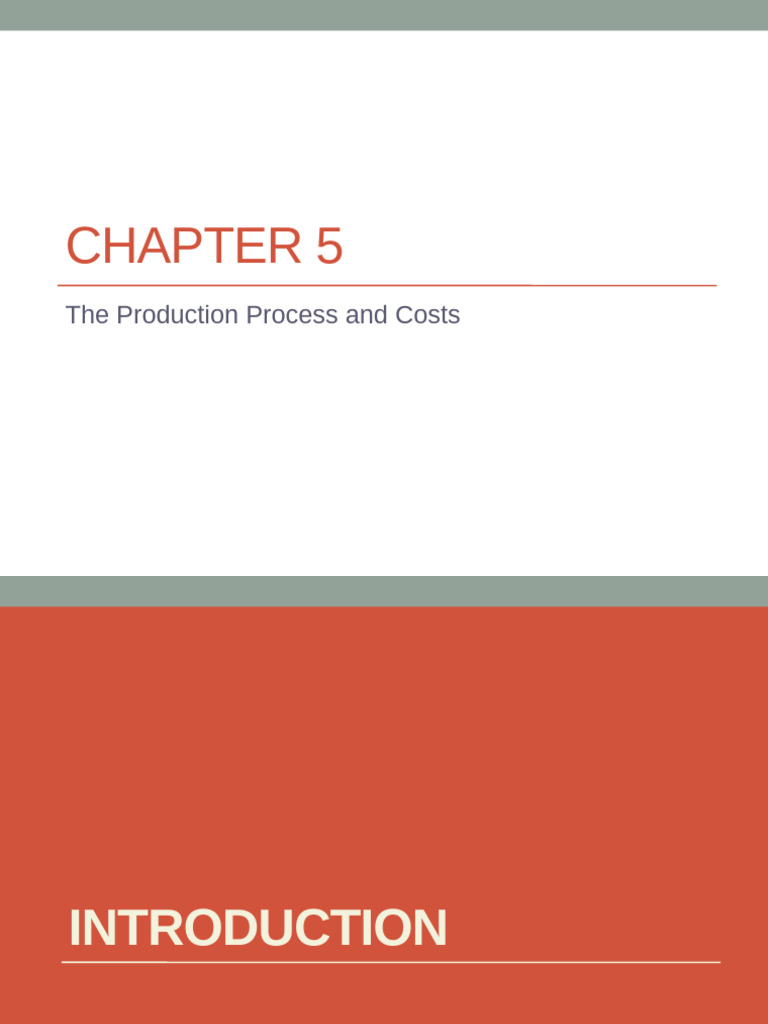 Chapter 5 - Production Process and Costs | PDF | Long Run And Short Run | Average Cost