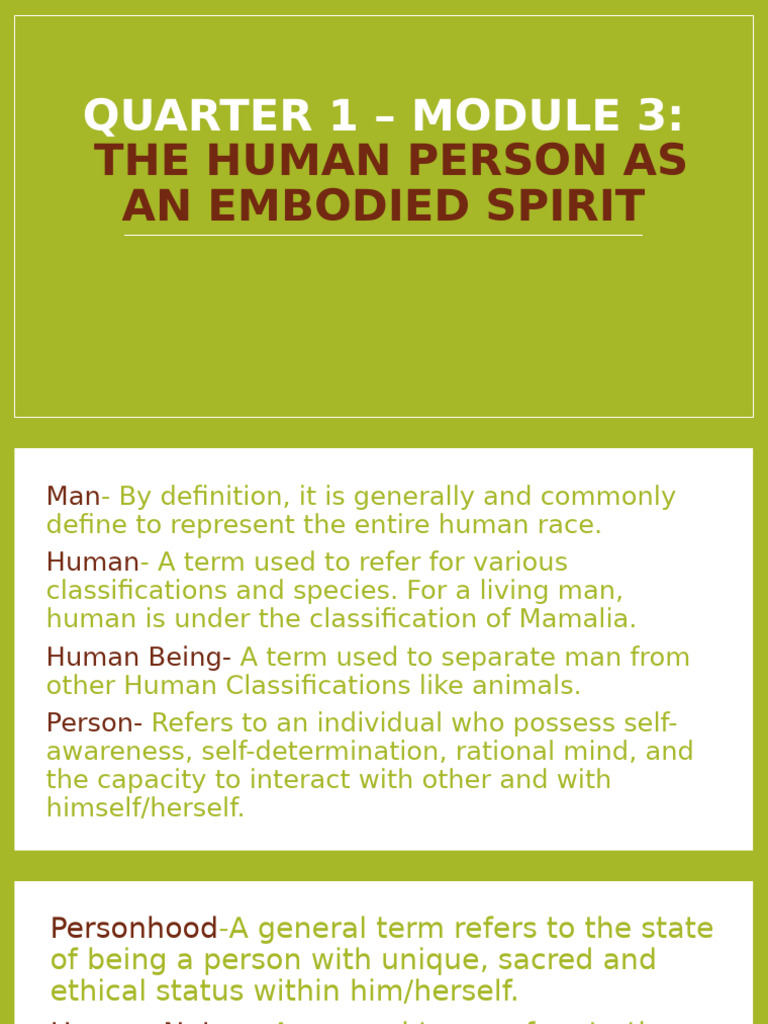 Understanding the Human Person as Spirit | PDF | Soul | Moksha