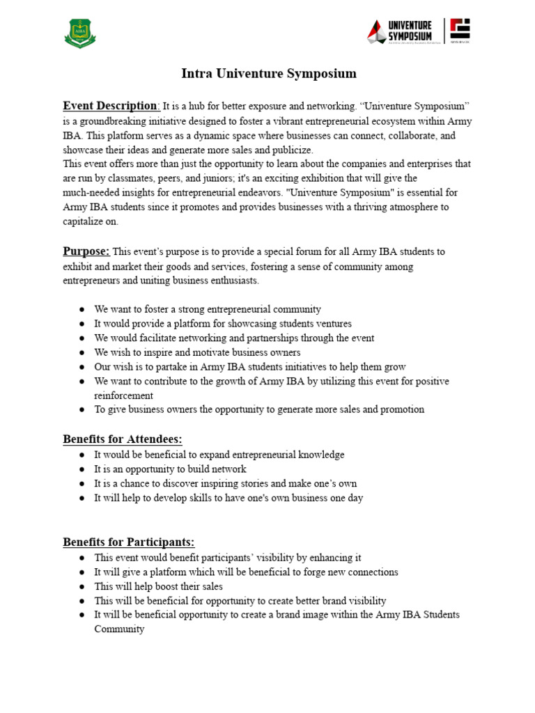 Univenture Symposium 2024 | PDF | Entrepreneurship | Human Communication