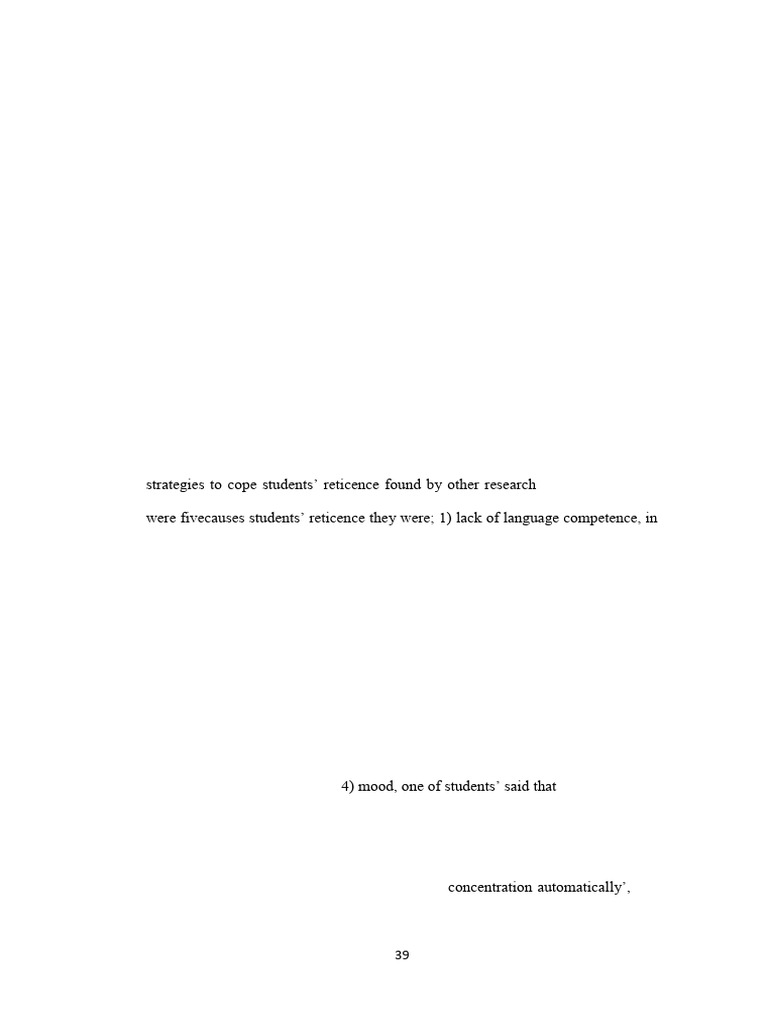 Causes and Strategies for EFL Reticence | PDF | Anxiety | Learning