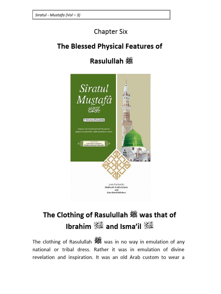 Rasulullah's Distinctive Clothing | PDF | Caliphate | Prophets And ...