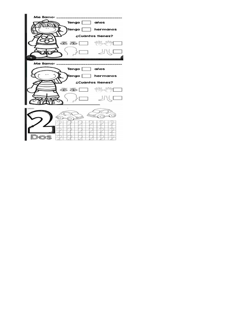 Los Números Del 1 Al 5 | PDF