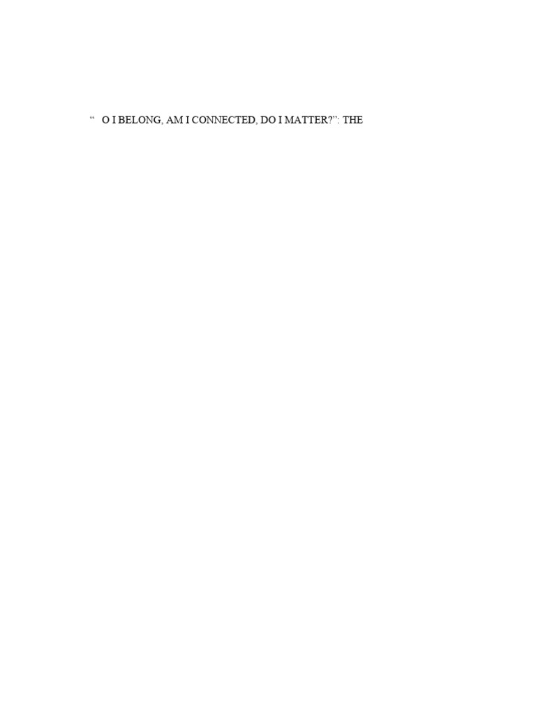 "Do I Belong, Am I Connected | PDF | National Collegiate Athletic ...