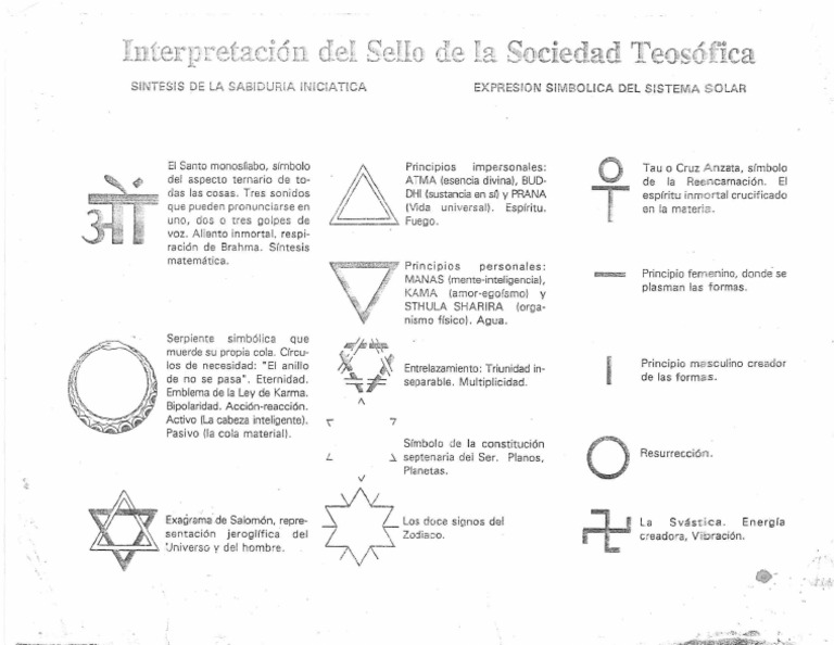 Interpretación Del Sello de La Sociedad Teosofica | PDF