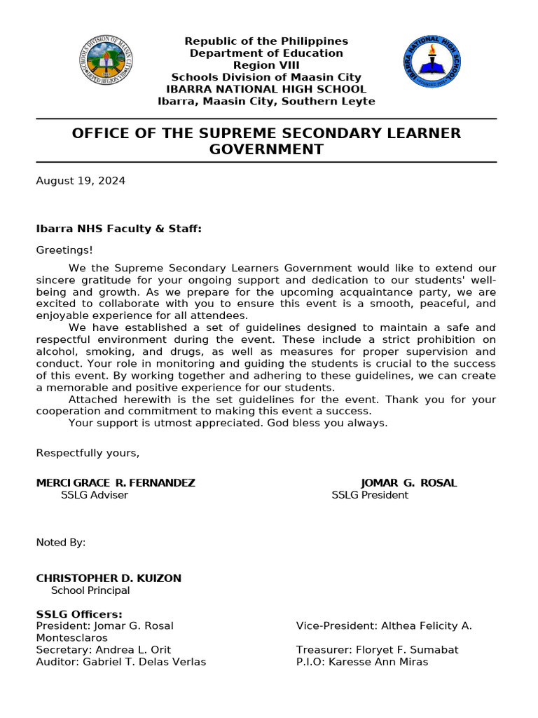 Acquaintance Party Guidelines 2024 | PDF
