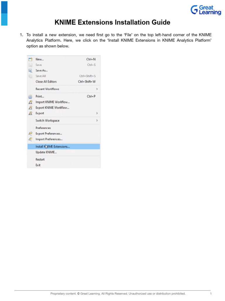 KNIME Extensions Installation Guide | PDF | Proprietary Software ...