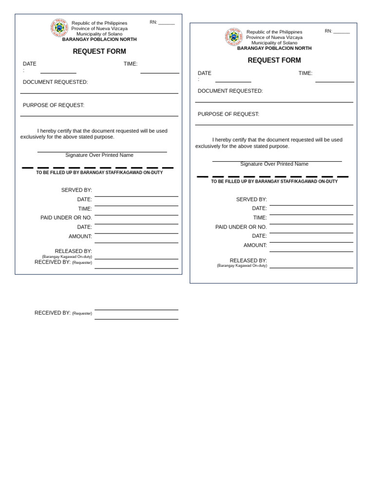 Request Form | PDF