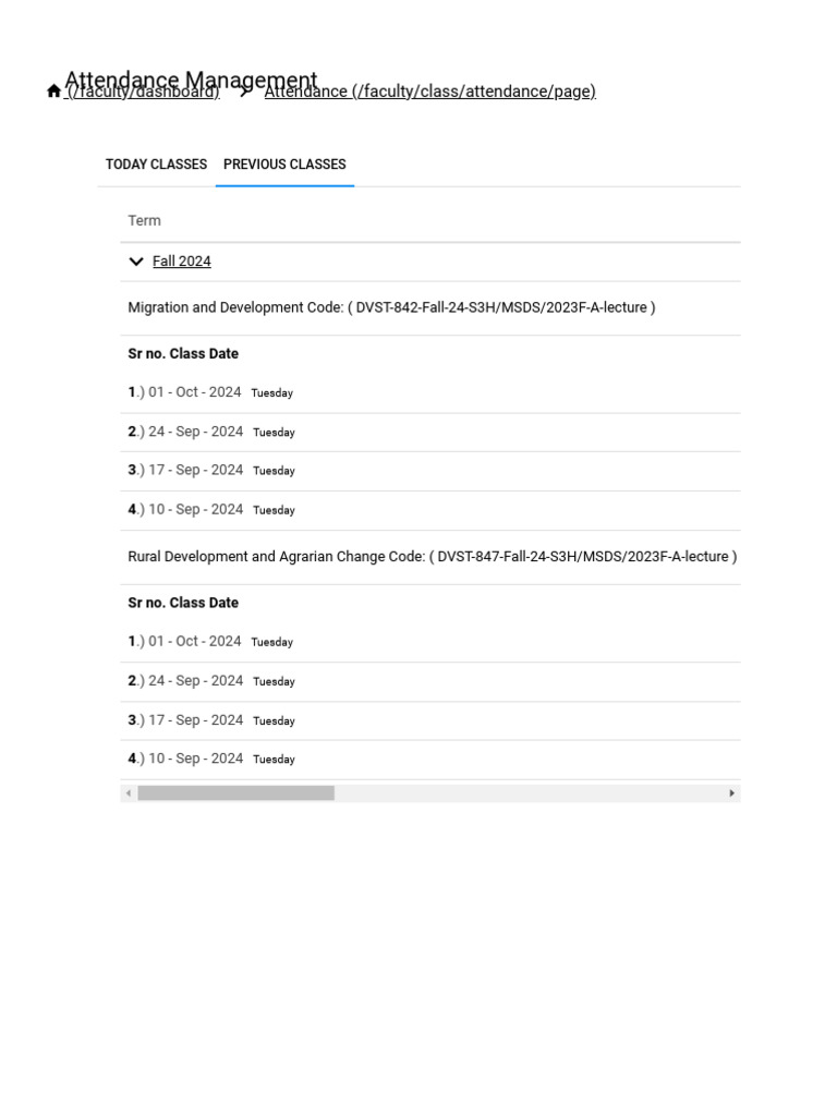 Class Attedence | PDF