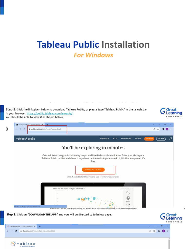 Tableau Public Installation - Windows | PDF | Computer File | Download