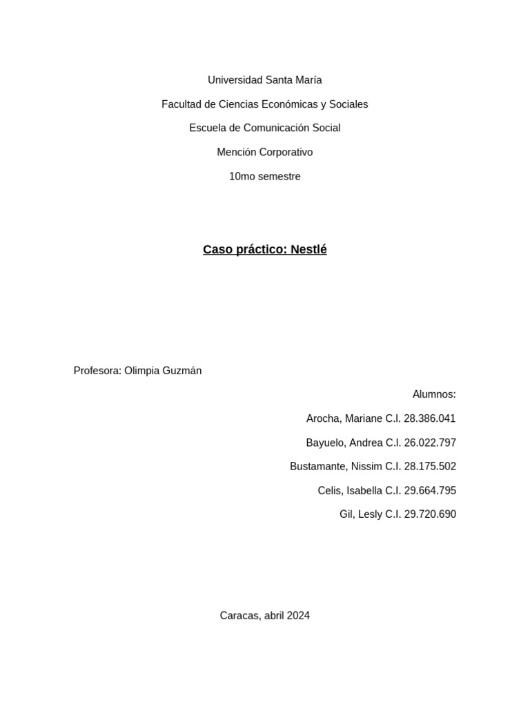Caso Practico Nestle 2 | PDF | Gestión de recursos humanos | Salario