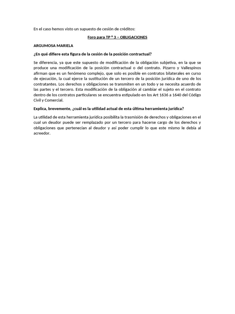 Foro para TP3 - Obligaciones | PDF | Finanzas y dinero | Ciencias sociales