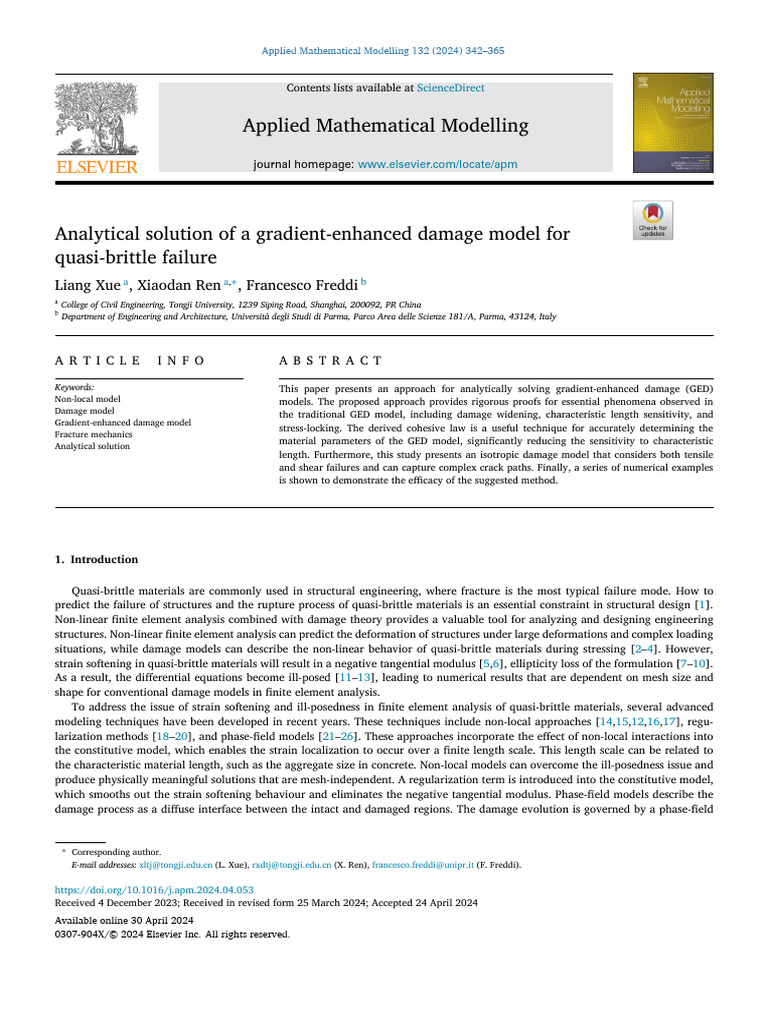 Analytical Solution of A Gradient-Enhanced Damage Model For Quasi ...