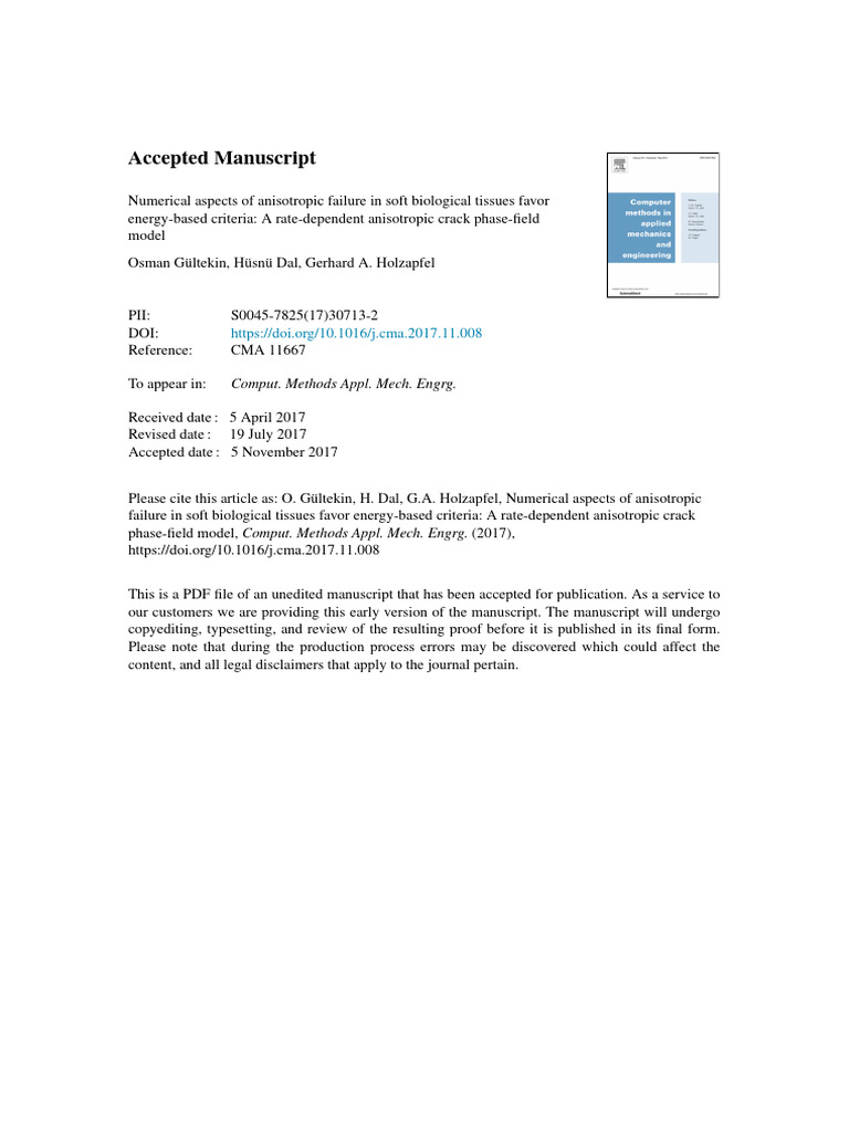 Accepted Manuscript: Comput. Methods Appl. Mech. Engrg | PDF | Fracture | Fracture Mechanics