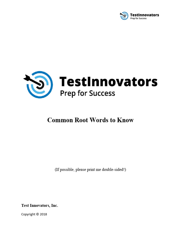 Common Root Words To Know | PDF | Human Communication | Linguistics