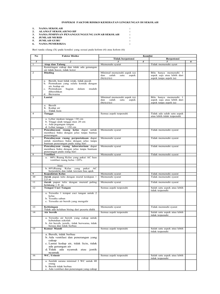 Form IKL Sekolah | PDF