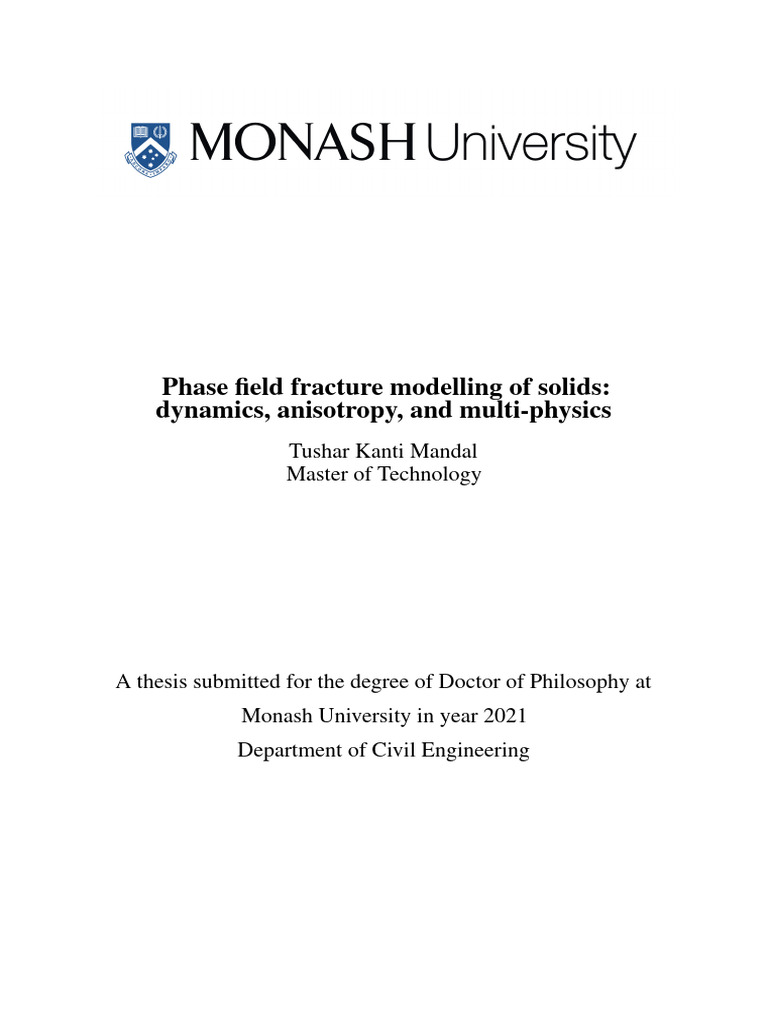Phase Field Fracture Modelling Insights | PDF | Fracture | Fracture ...