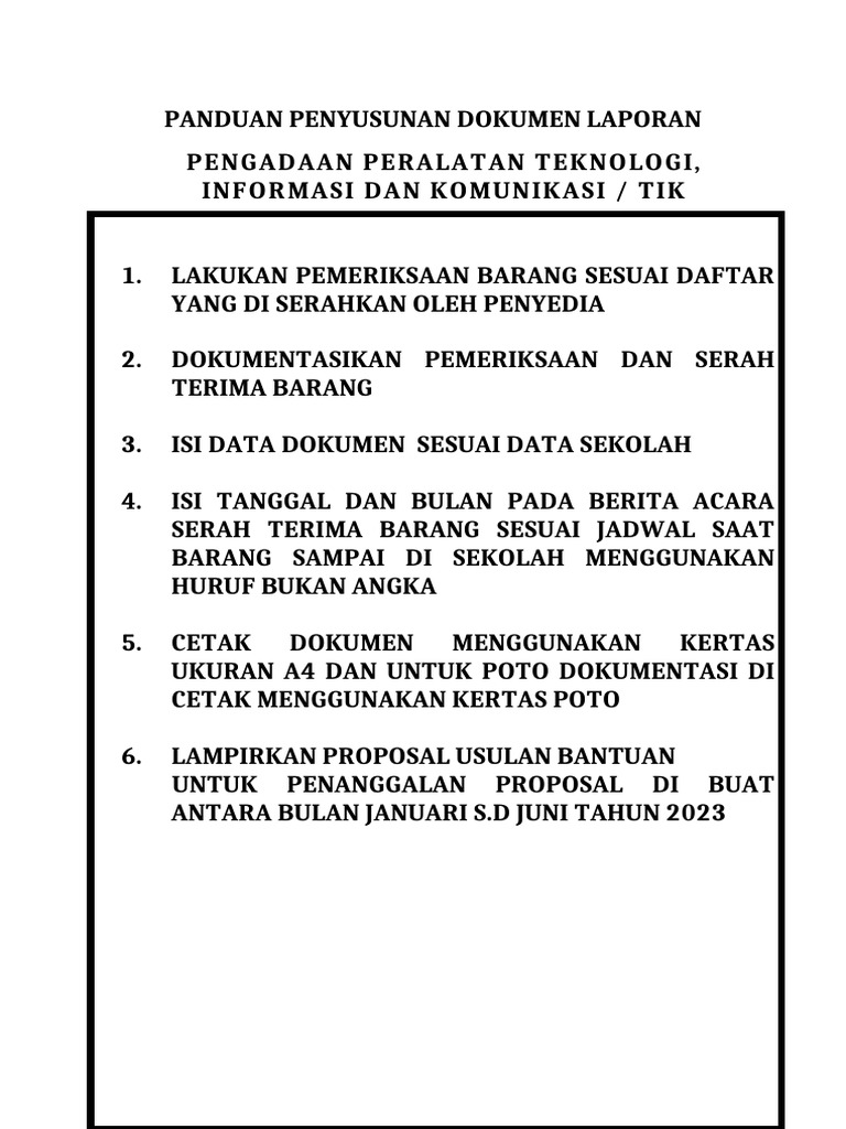 Laporan Bast Peralatan Tik Fix | PDF