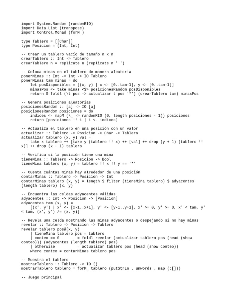 Mendoza Ramirez Cristian Eduardo - Buscaminas | PDF | Programación de computadoras