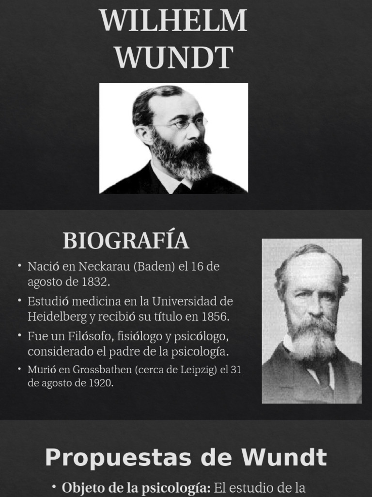 Wilhelm Wundt Wilhelm Wundt | PDF | Ciencias del comportamiento ...