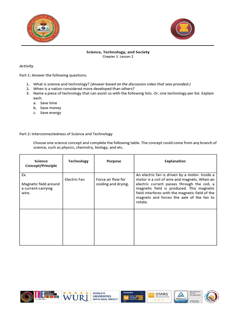 Activity (Chapter 1-Lesson 2) | PDF