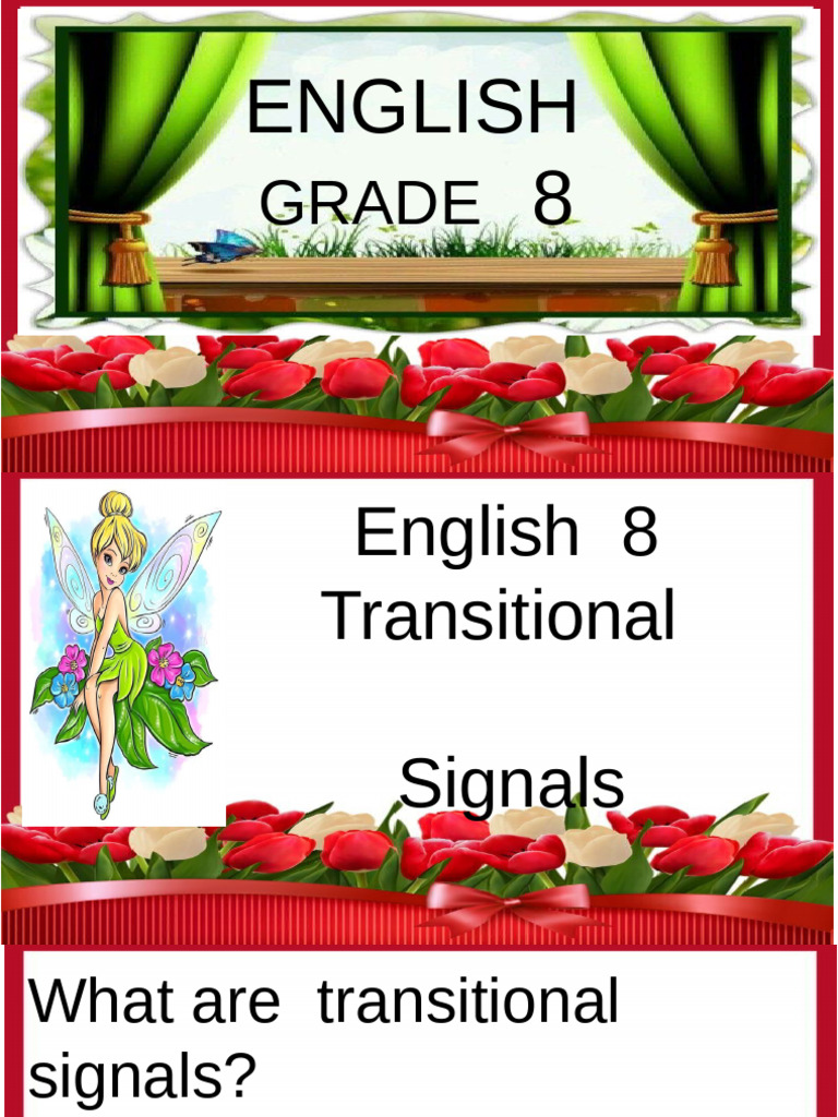 Transitional Signals 24 | PDF | Sentence (Linguistics) | English Language